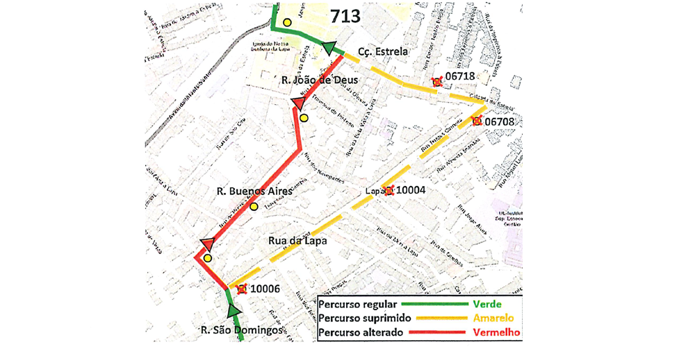 713 773 - Alteração provisória de percurso e paragens