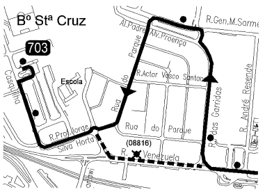 703 | Alteração provisória de percurso e paragens