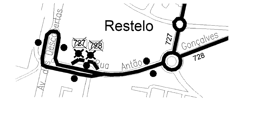 727 e 728 | Alteração provisória de percurso e paragens