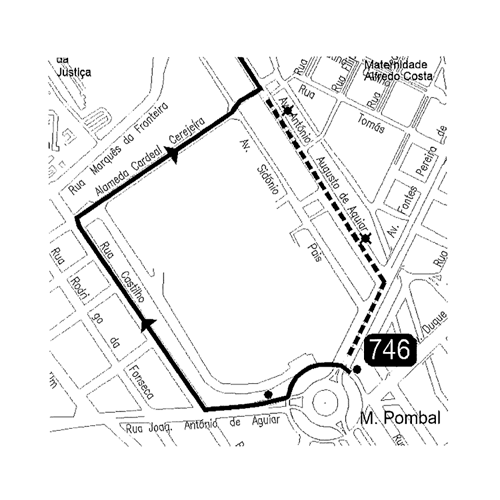 746 | Alteração provisória de percurso e paragens