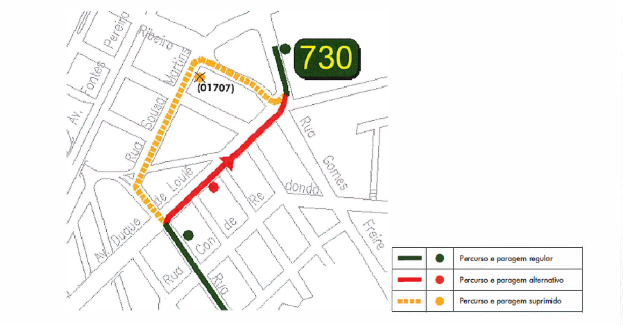 730 | Alteração Provisória de Percurso