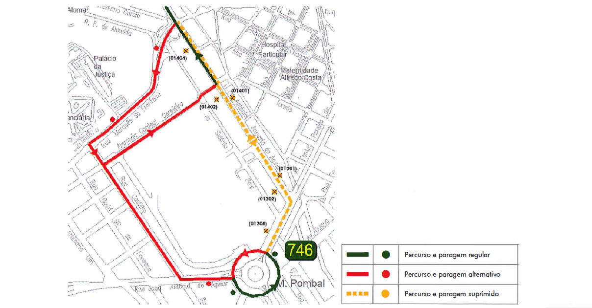 746 | Alteração Provisória de Percurso e Paragens