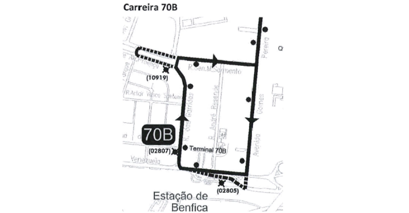 716, 729 e 70B - Alteração provisória de percurso e paragens