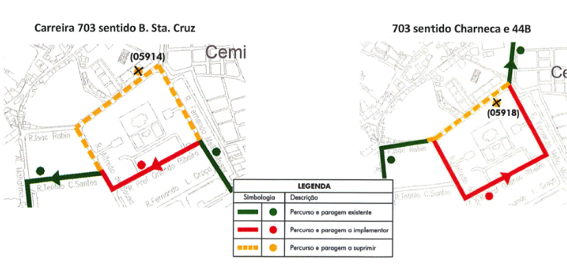 703, 44B | Alteração Provisória de Percurso e Paragens